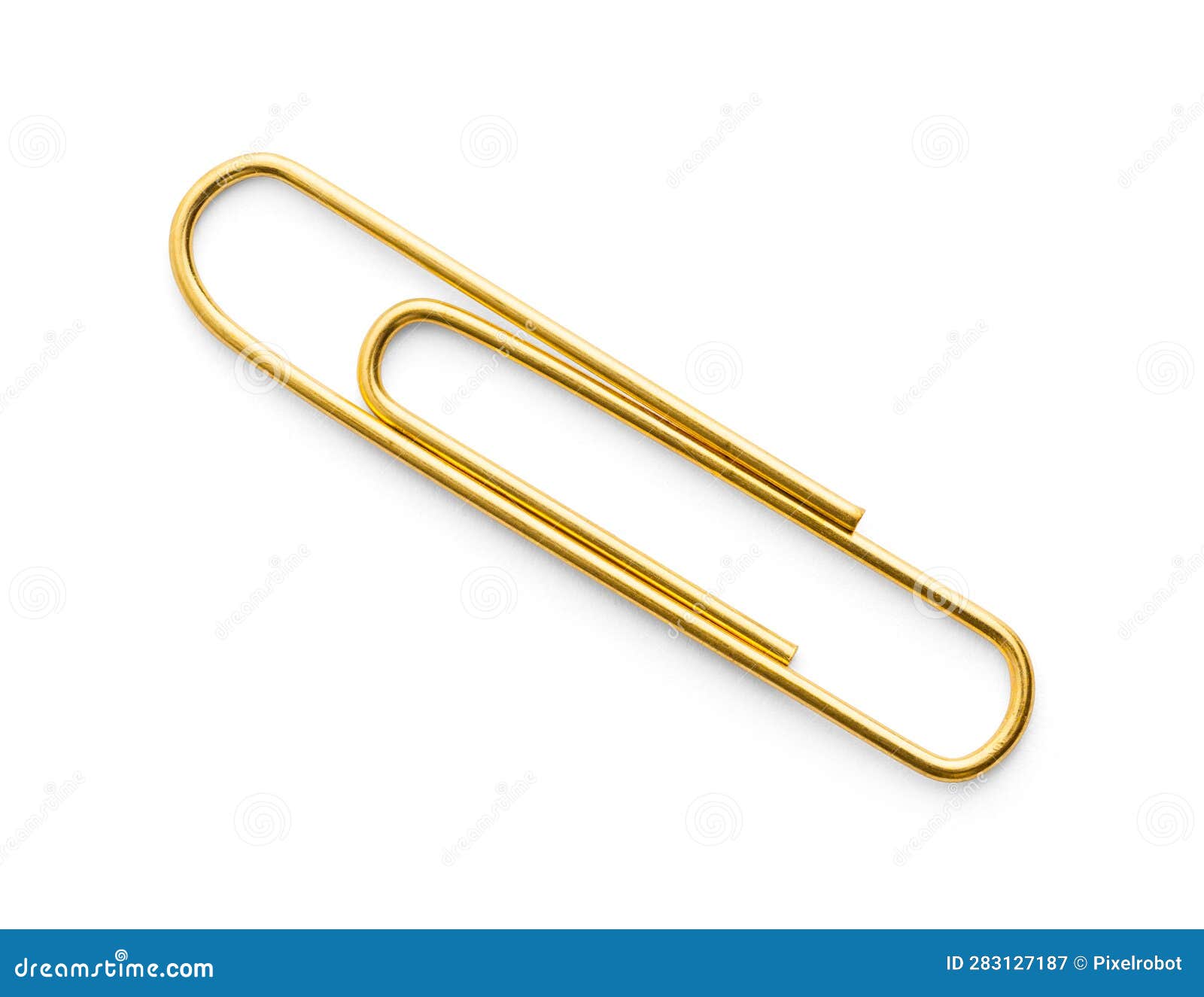 Brass Paperclip stock image. Image of flat, clip, brass - 283127187