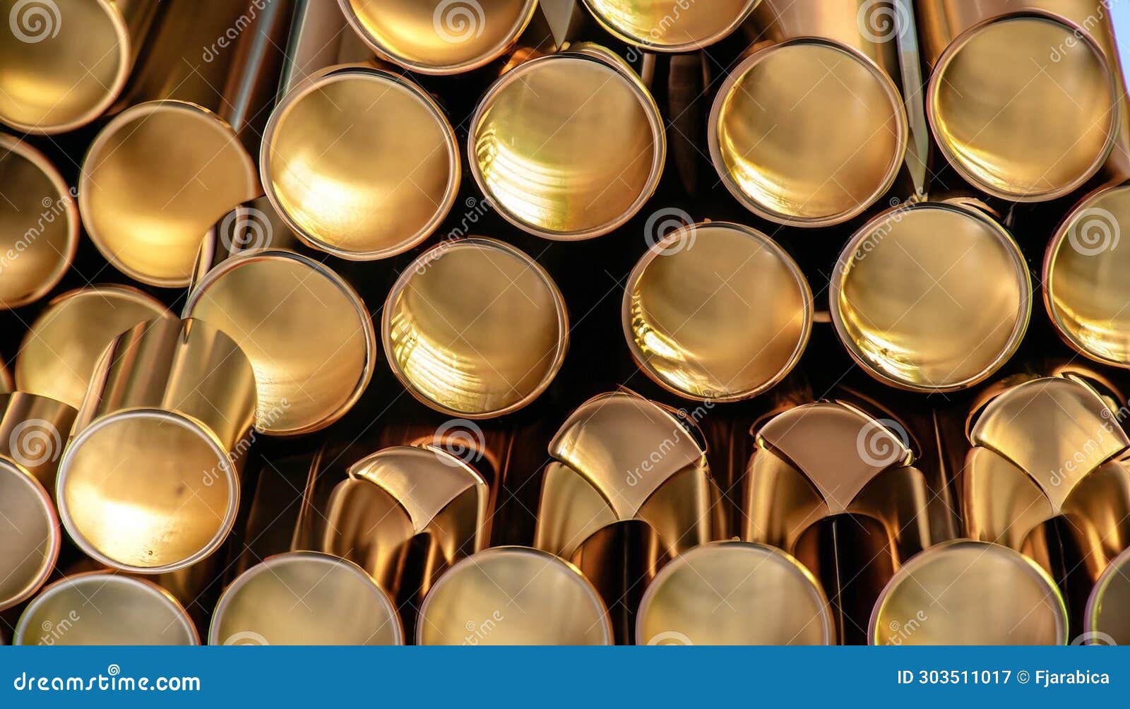 Brass pipes stock illustration. Illustration of circle - 303511017