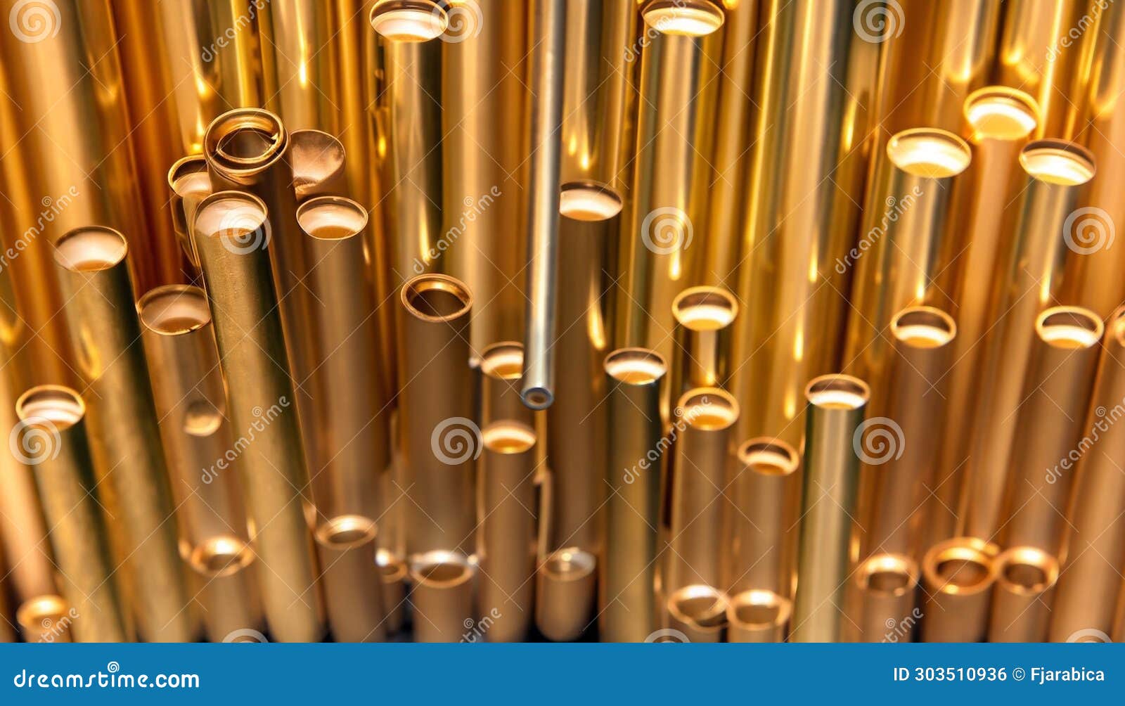 Brass pipes stock illustration. Illustration of number - 303510936