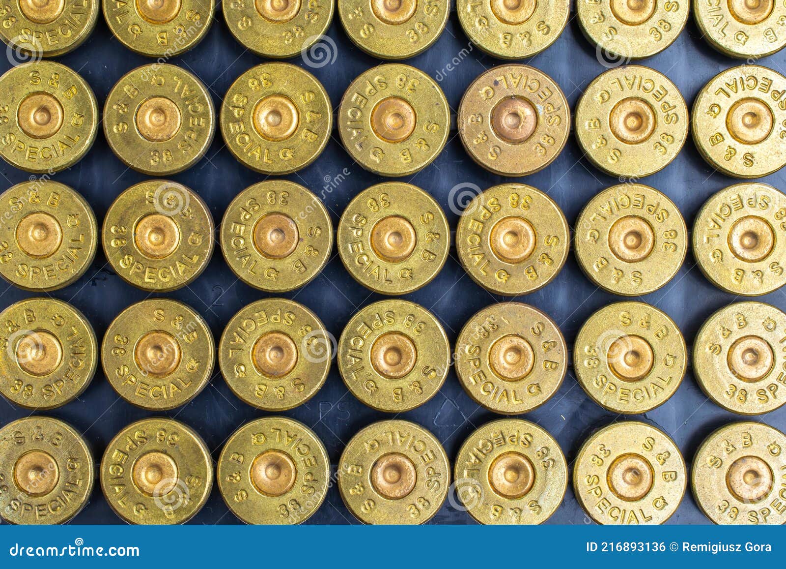 Brass Pistol Shells in a Container 50 Pcs Stock Photo - Image of danger ...
