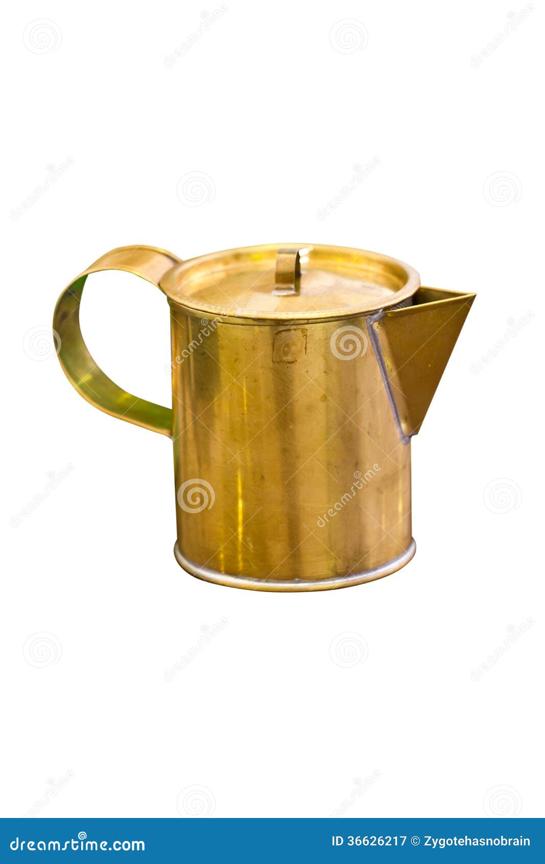 Brass Pitcher. stock image. Image of object, brass, craftsmanship ...