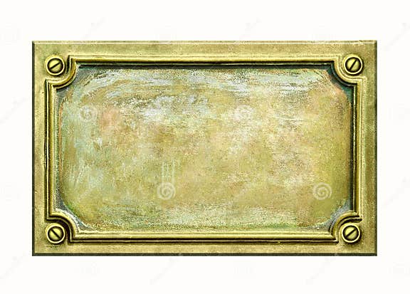 Brass plaque stock image. Image of grunge, cracks, grungy - 25431299