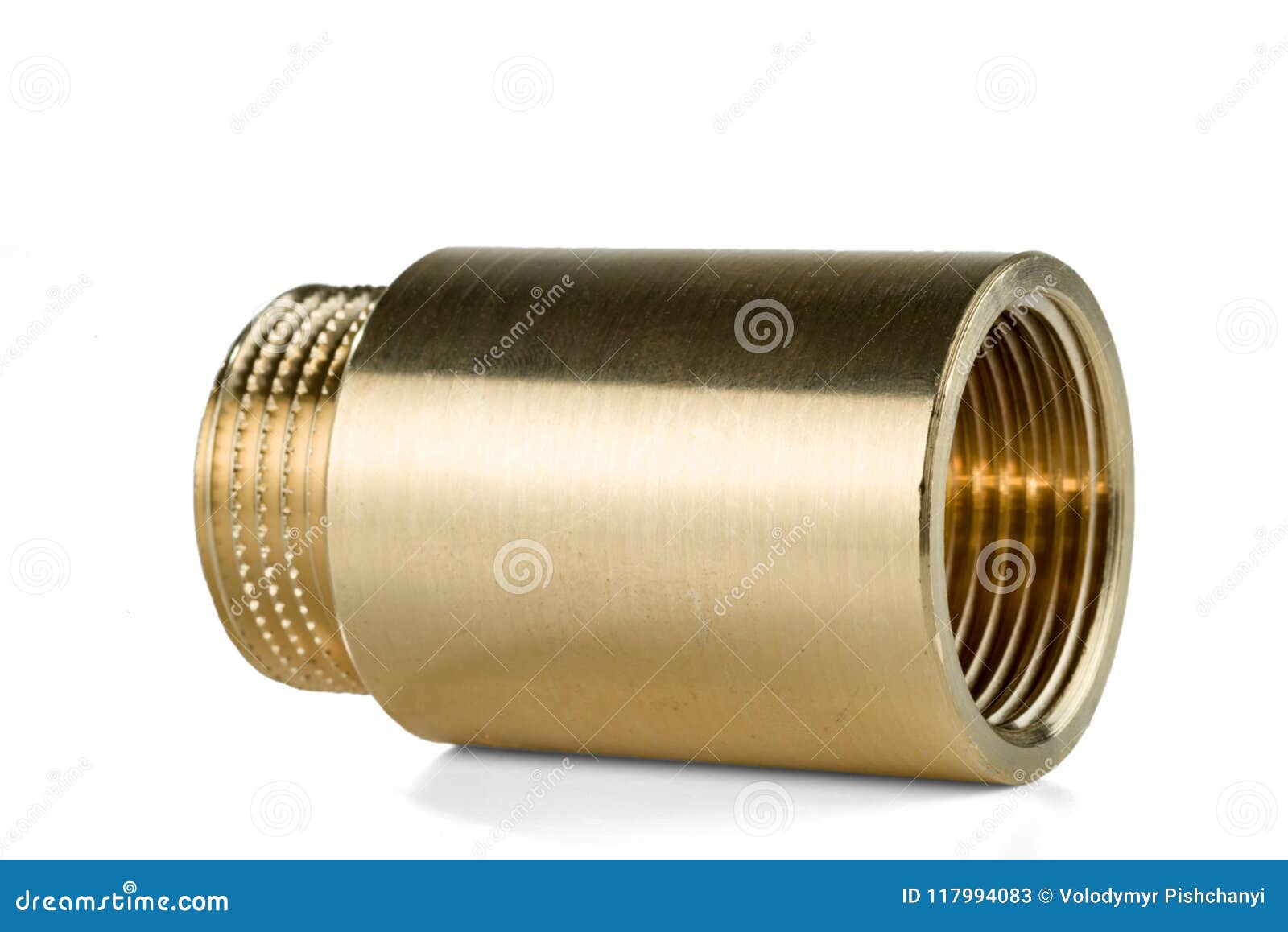 Brass Regular Coupling with Internal and External Thread Isolated on ...