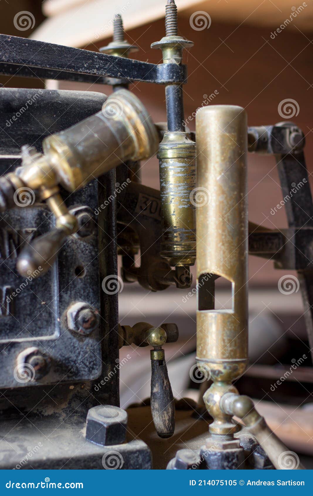 Brass Steam Pipe on an Old Steam Engine Stock Image - Image of ...