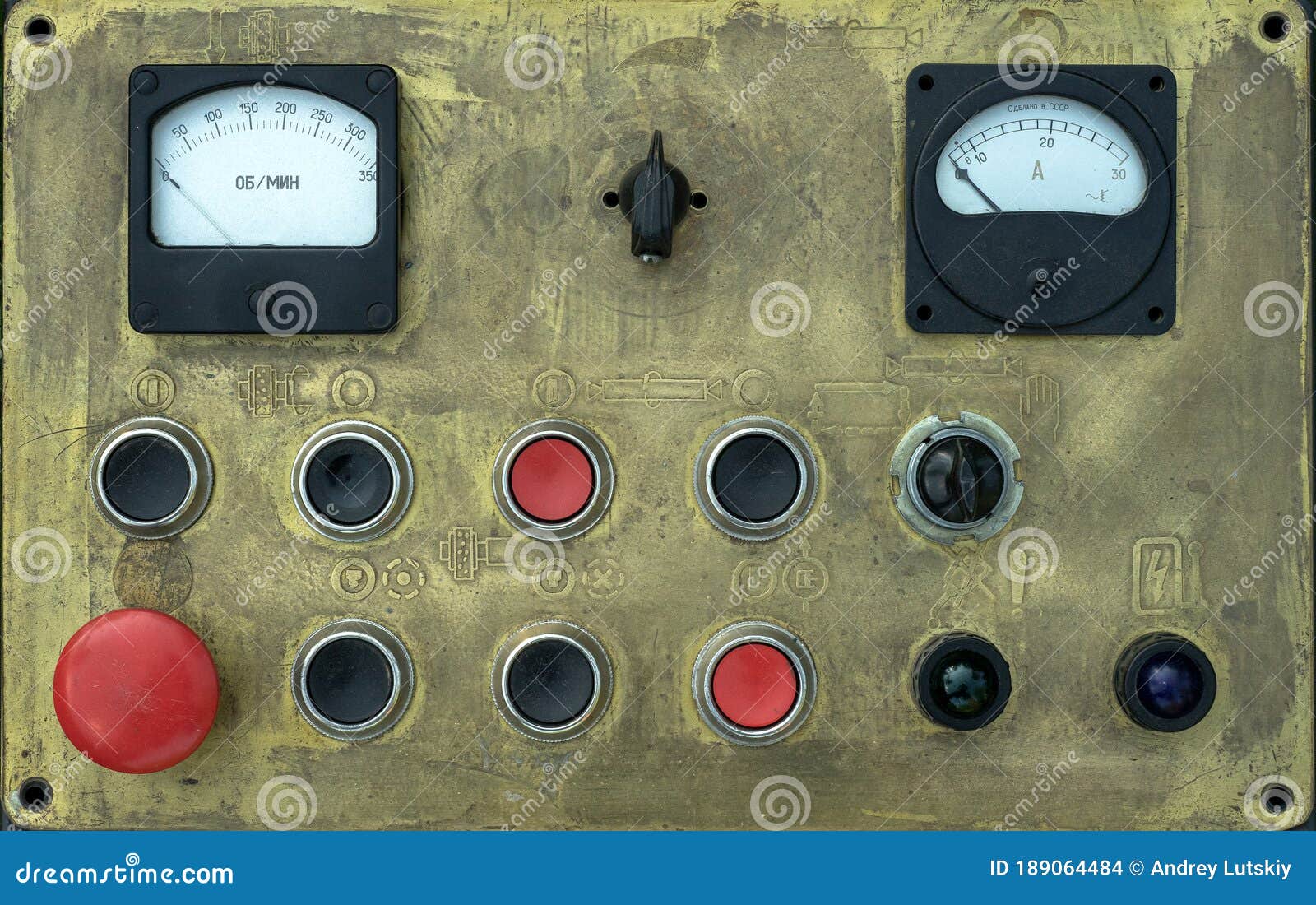 Brass Steampunk Style Control Panel Stock Photo - Image of brass ...