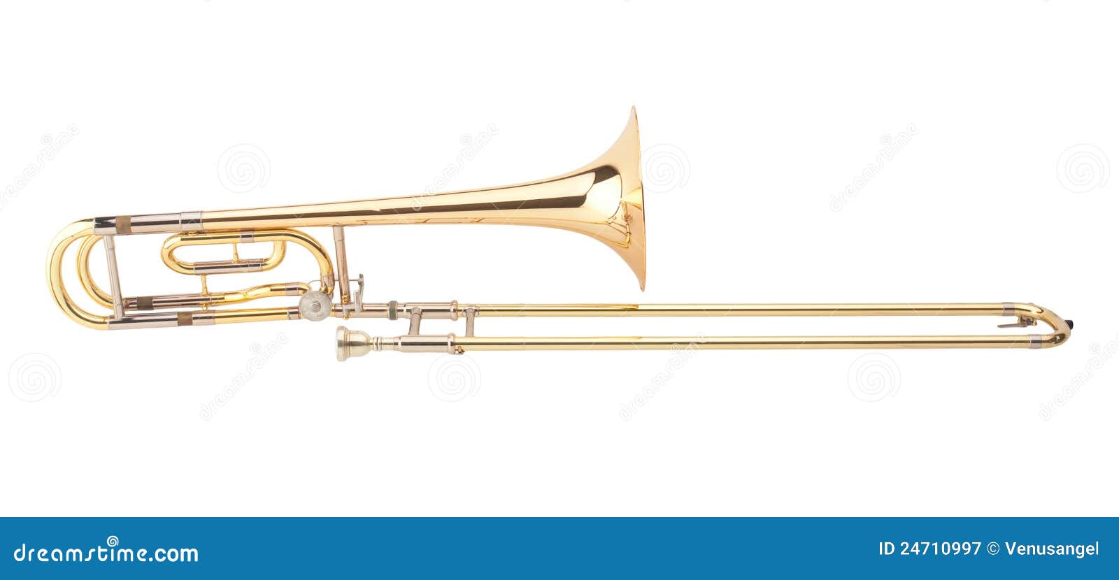 The brass trombone stock image. Image of band, musical - 24710997