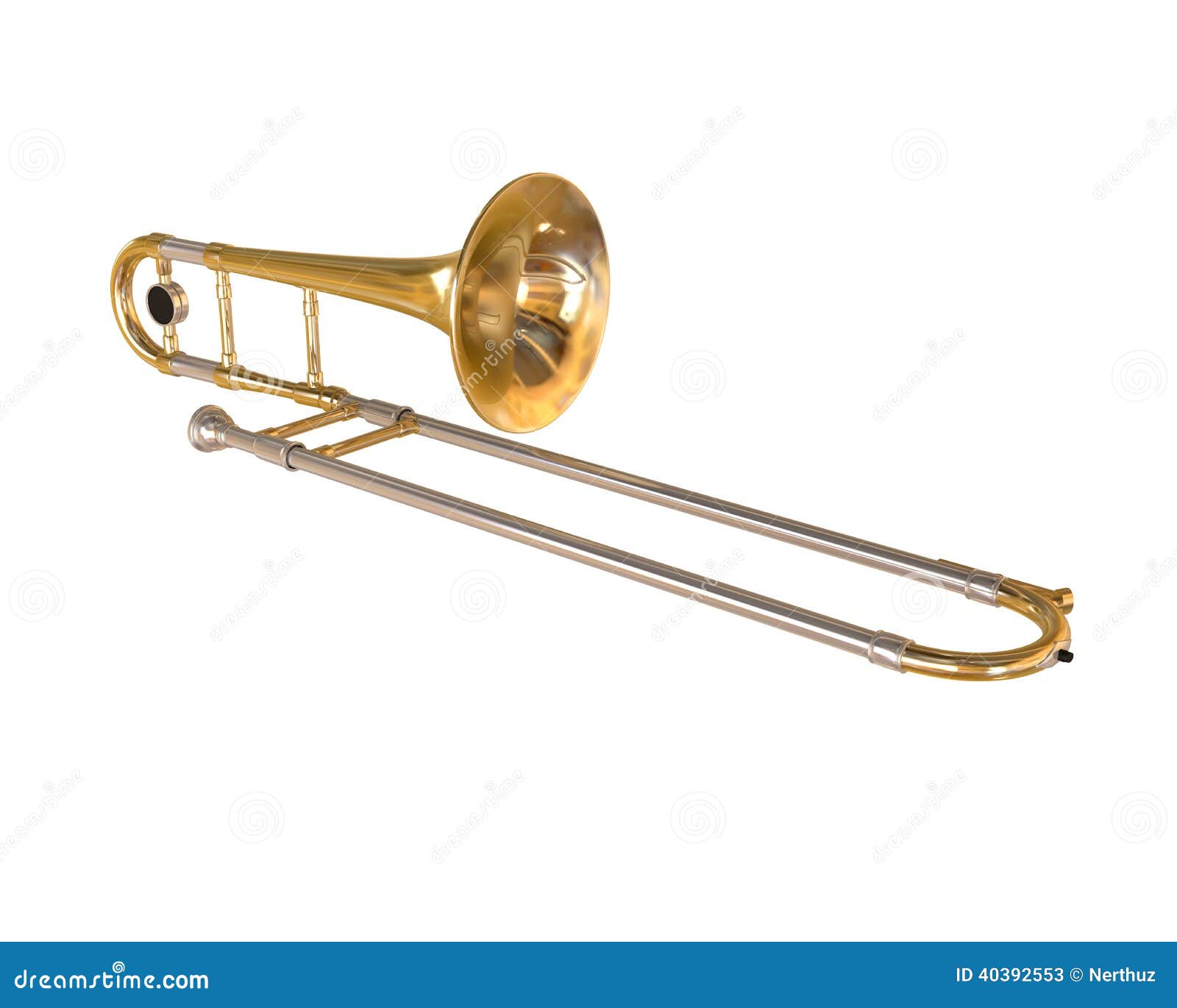 Brass Trombone stock illustration. Illustration of music - 40392553