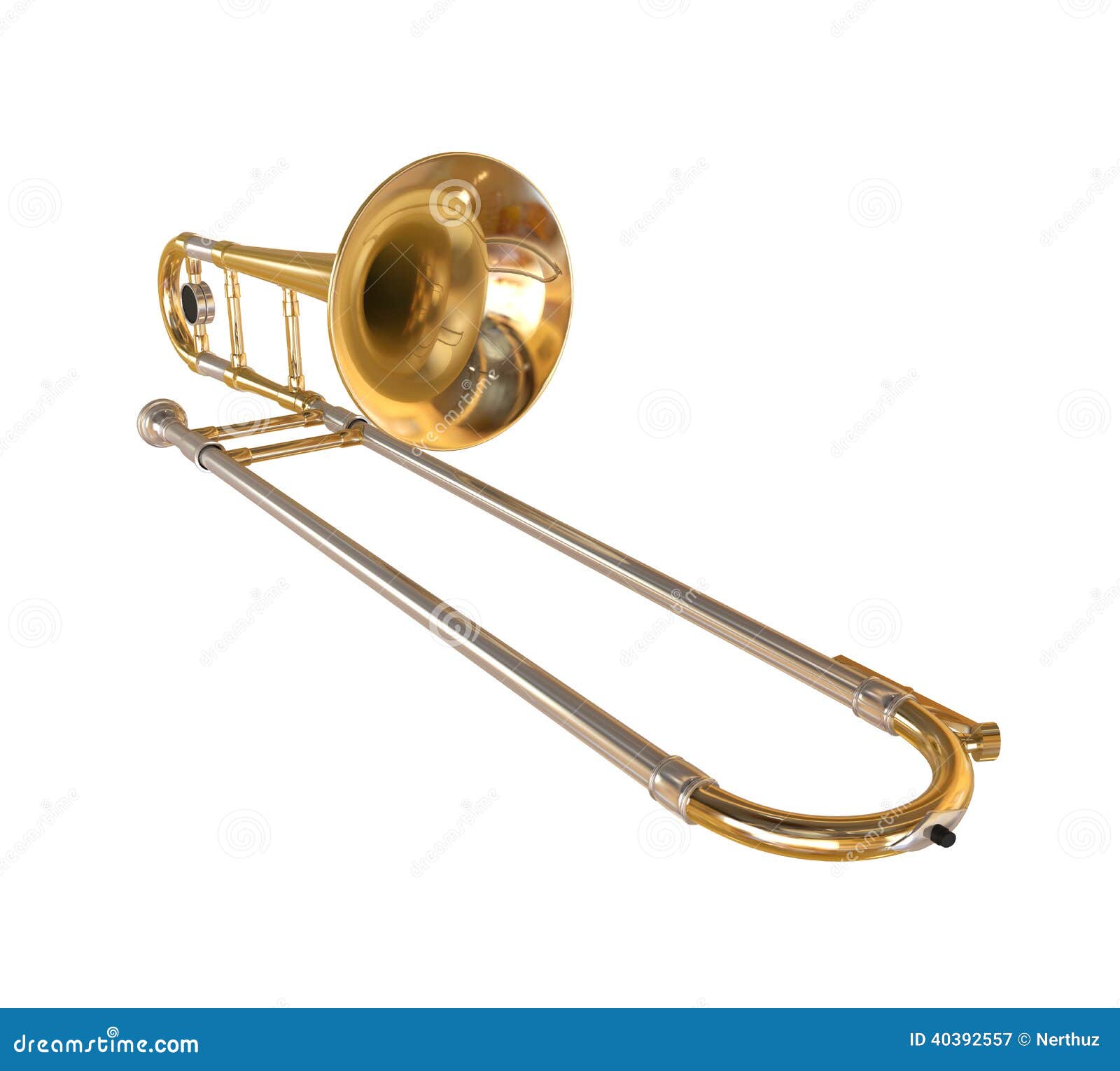 Brass Trombone stock illustration. Illustration of horn - 40392557