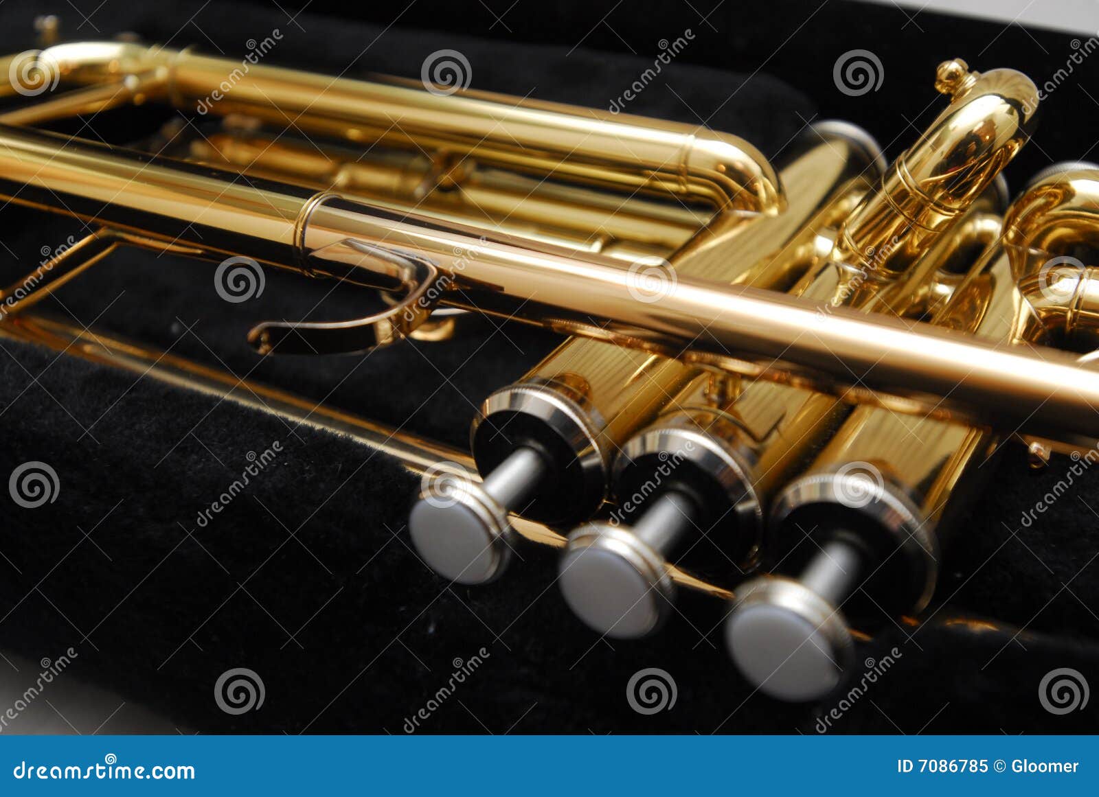 Brass trumpet stock image. Image of colour, metallic, golden - 7086785