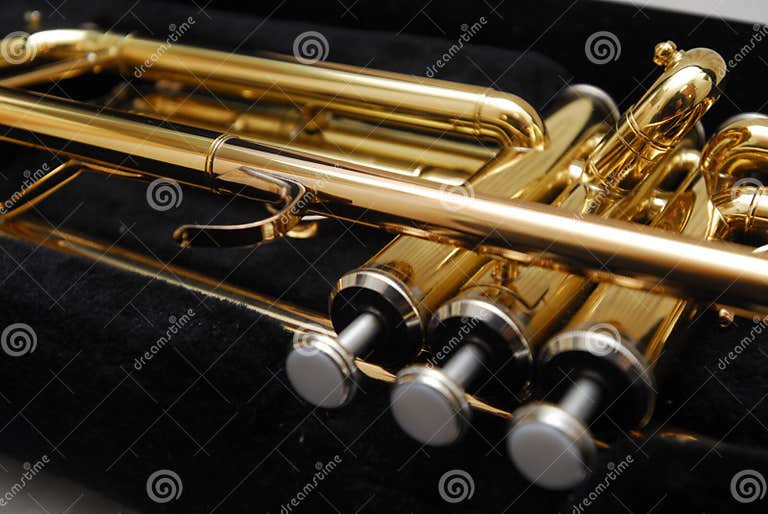 Brass trumpet stock image. Image of colour, metallic, golden - 7086785