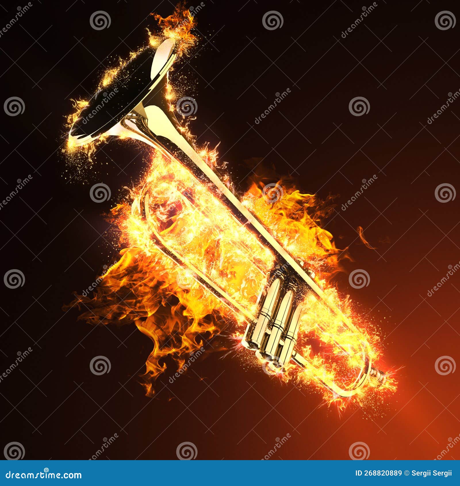 With Trumpet Fire Extinguisher Mascot Cartoon | CartoonDealer.com ...