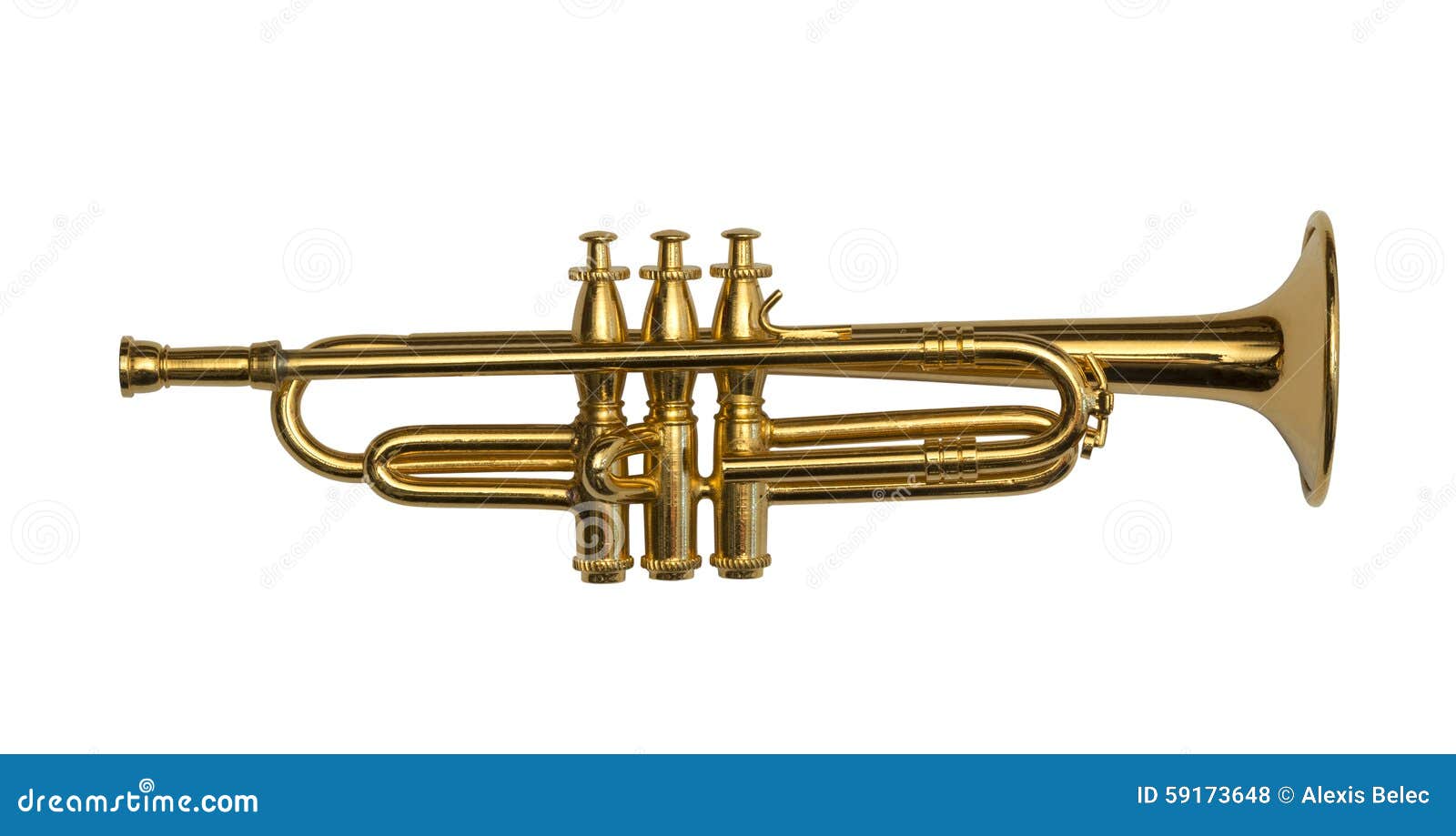 Brass Trumpet stock photo. Image of metal, sound, isolated - 59173648