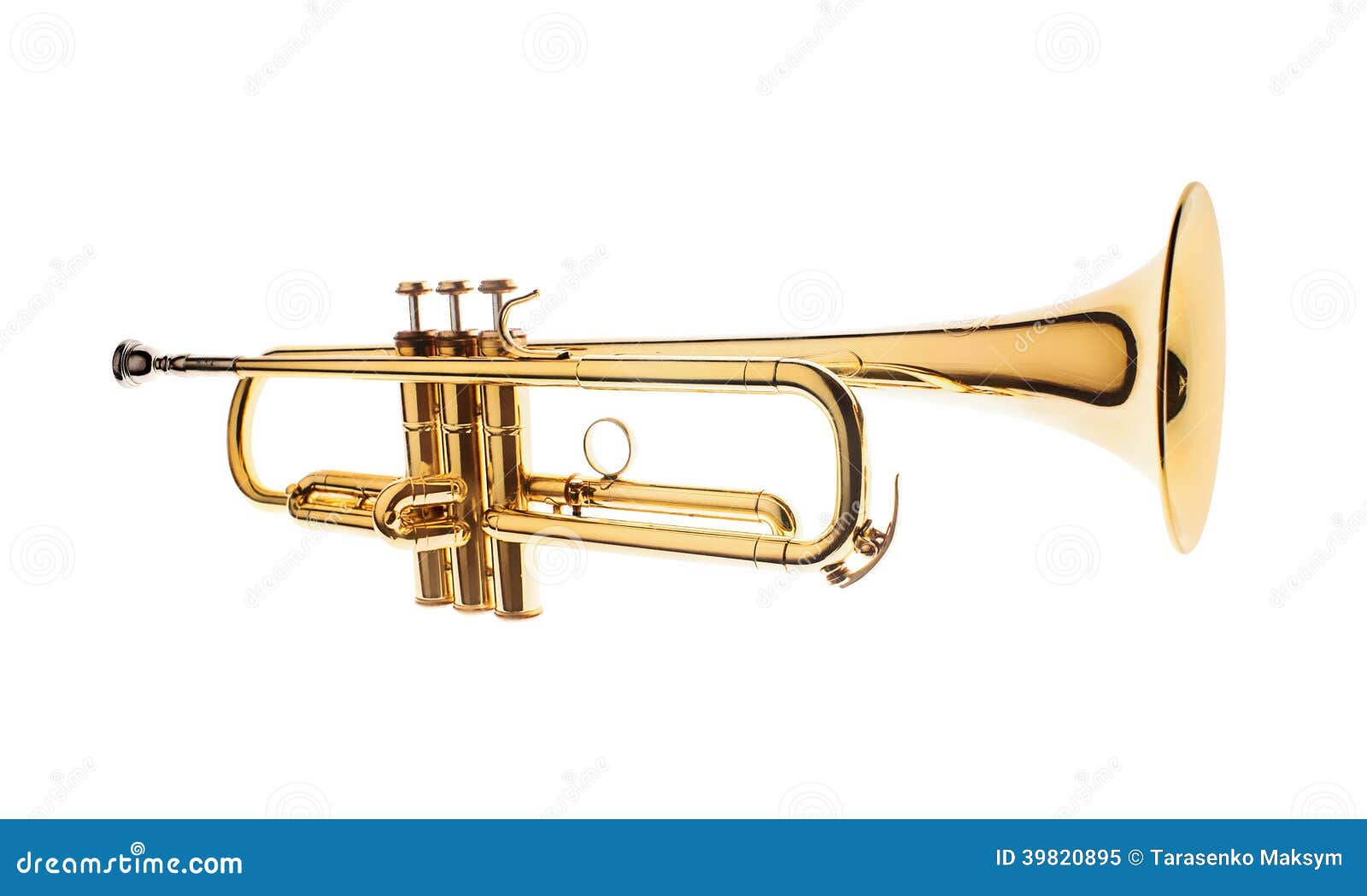 Old Brass Trumpet Isolated. Royalty-Free Stock Photography ...