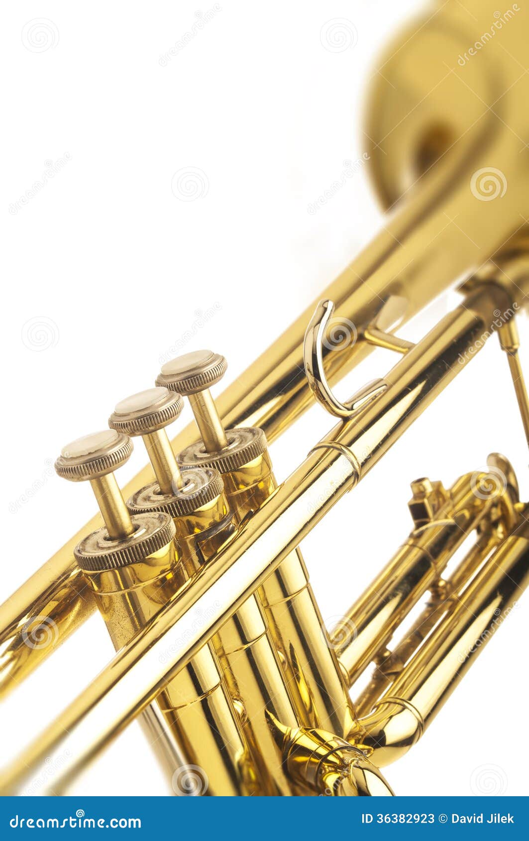 Old Brass Trumpet Isolated. Royalty-Free Stock Photography ...