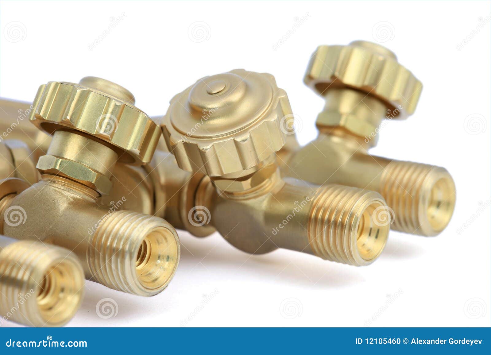 Brass valves stock photo. Image of color, steel, plumber - 12105460