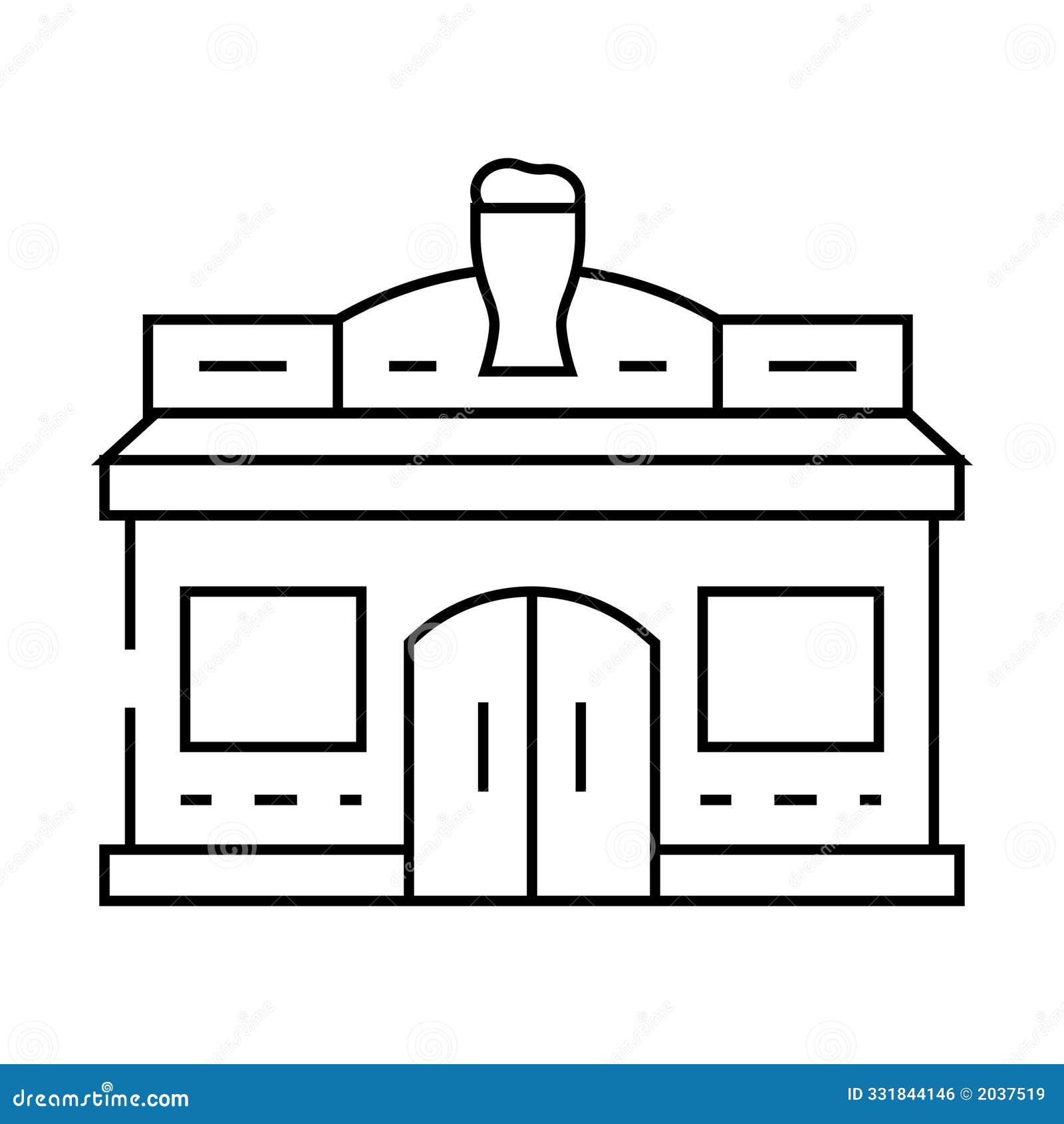 Brasserie Street Cafe Line Icon Vector Illustration Stock Vector ... Brasserie Street Cafe Line Icon Vector Illustration Stock Vector ...