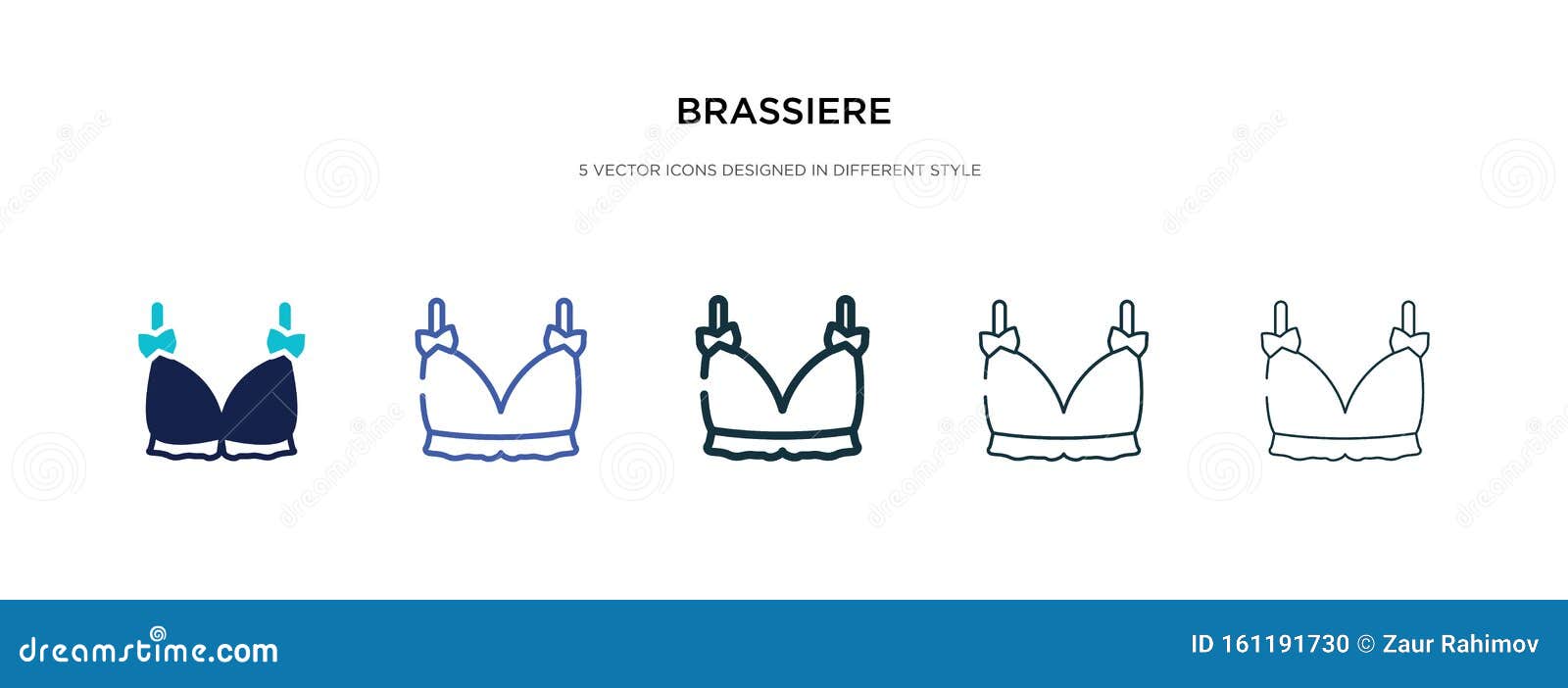 Brassiere Icon In Different Style Vector Illustration Two Colored And Black Brassiere Vector