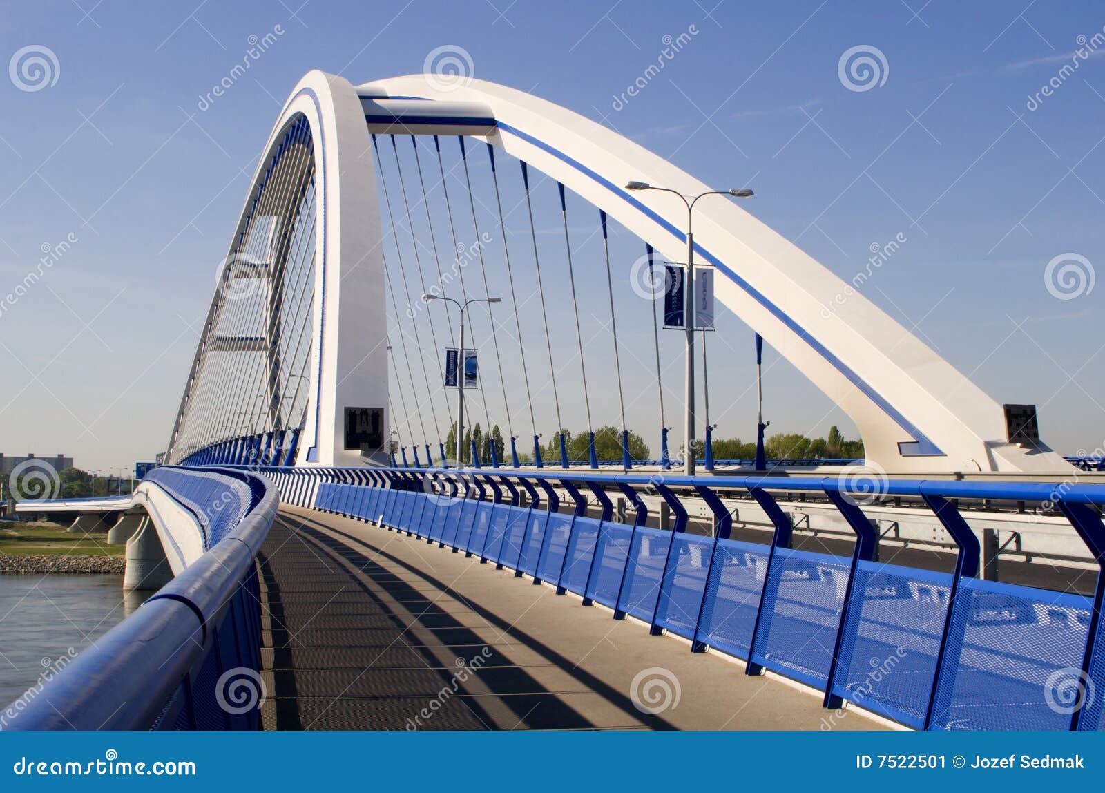 Bratislava - Apollo bridge stock image. Image of arch - 7522501