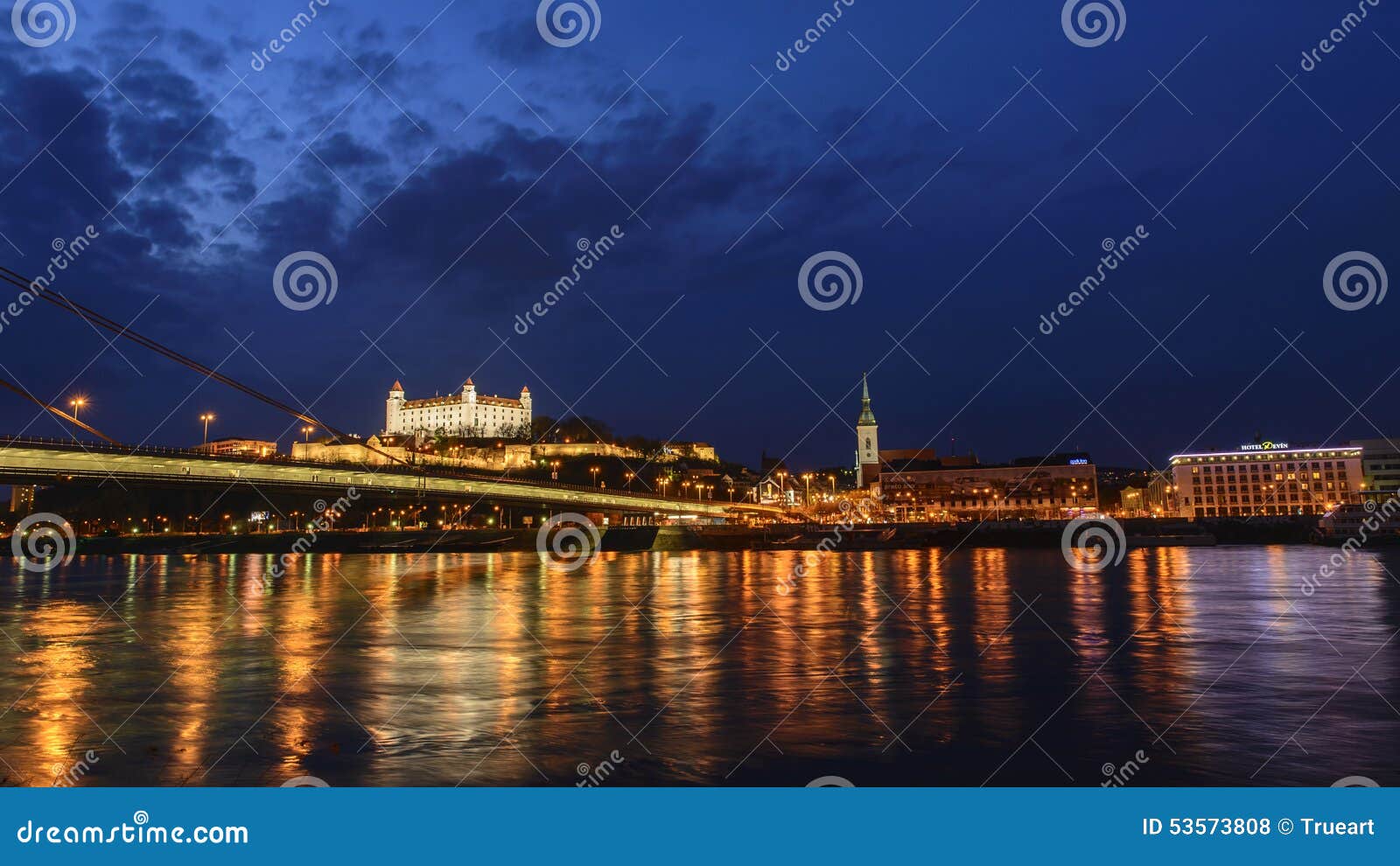 Bratislava Castle at Night. Danube River Stock Photo - Image of ... Bratislava Castle at Night. Danube River Stock Photo - Image of ...