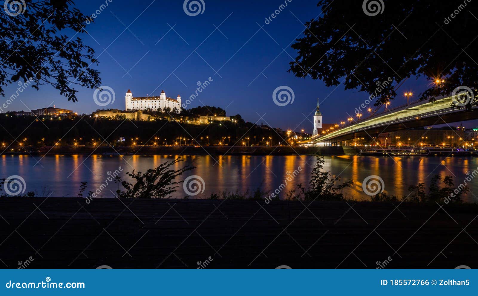 Bratislava Castle Over Danube River in Bratislava Old Town Stock Photo ... Bratislava Castle Over Danube River in Bratislava Old Town Stock Photo ...