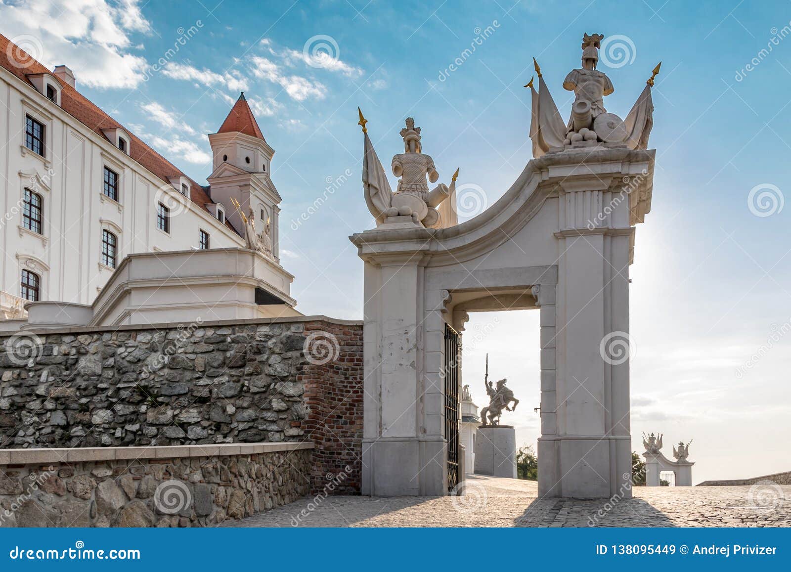 Bratislava Castle Entrance Gate and the Statue of the King Svatopluk ...