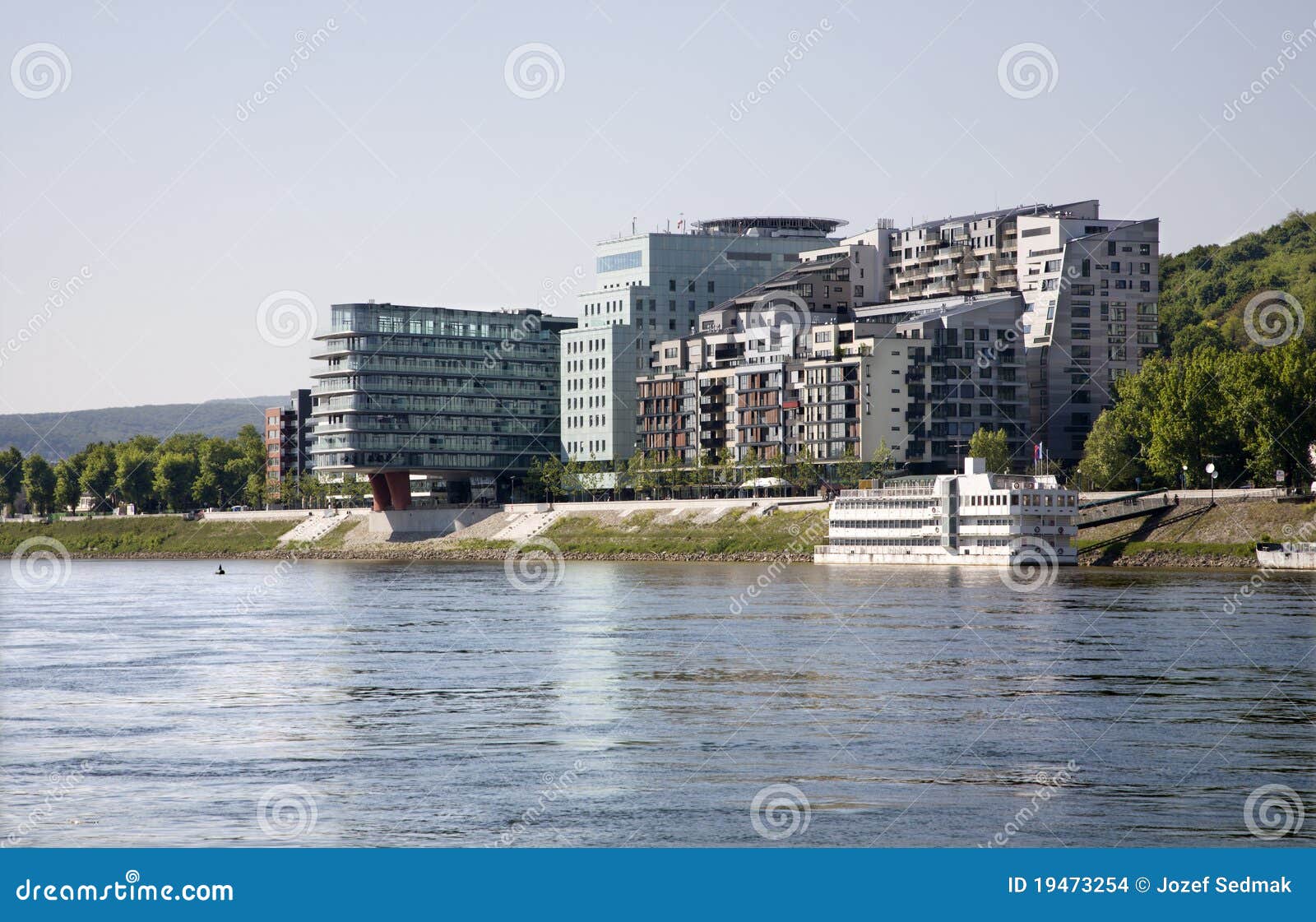 Bratislava - Modern Building Stock Photo - Image of architecture, river ...