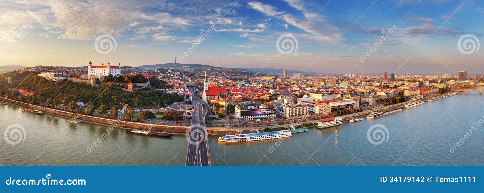 Bratislava Panorama - Slovakia Stock Photo - Image of aerial, skyline ...