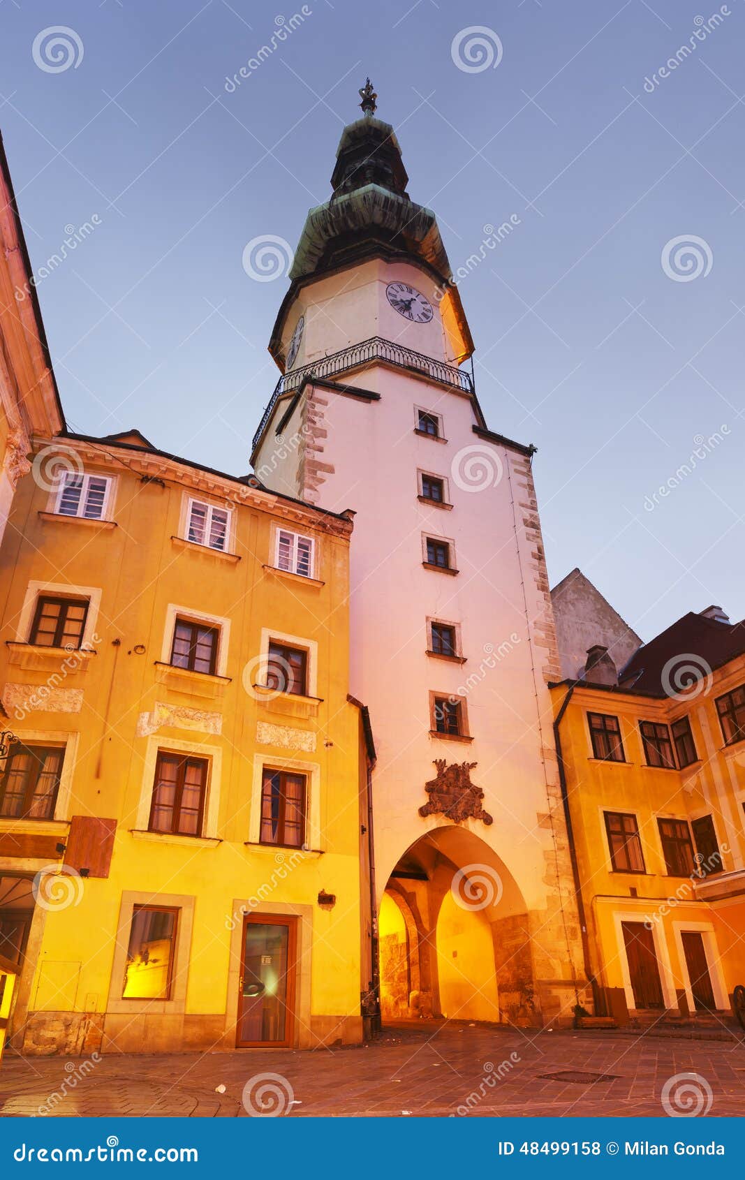 Bratislava. stock photo. Image of architecture, tower - 48499158