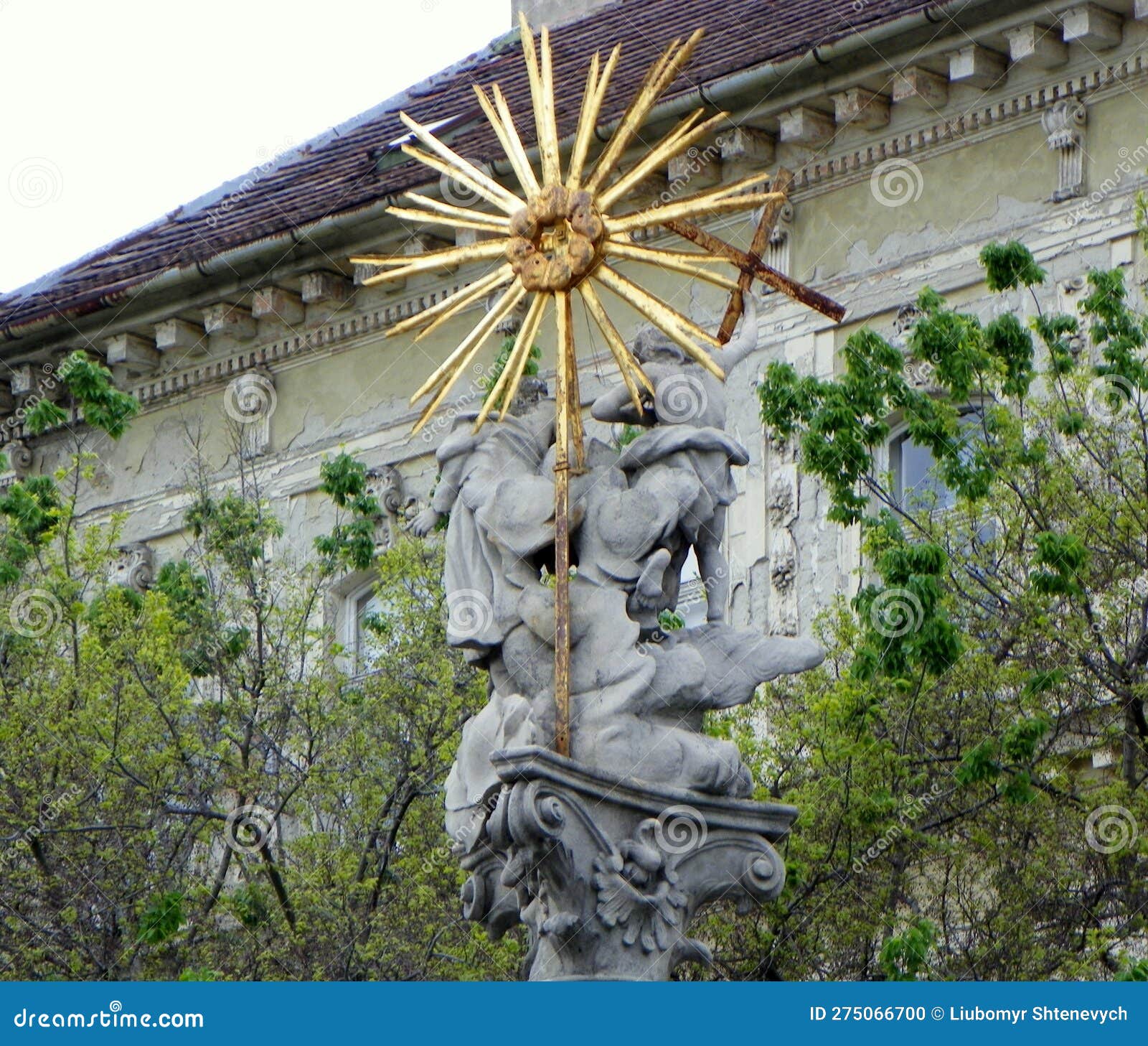 Bratislava, Slovakia, Holy Trinity Column, the Top of the Column Stock ...