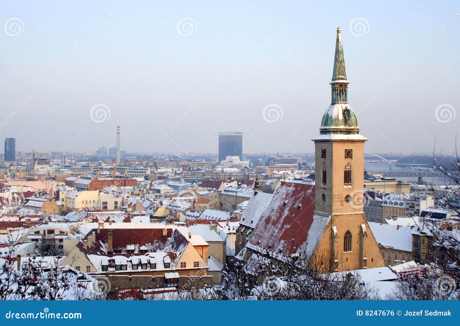Bratislava in Winter - Evening Stock Photo - Image of winter, snow: 8247676