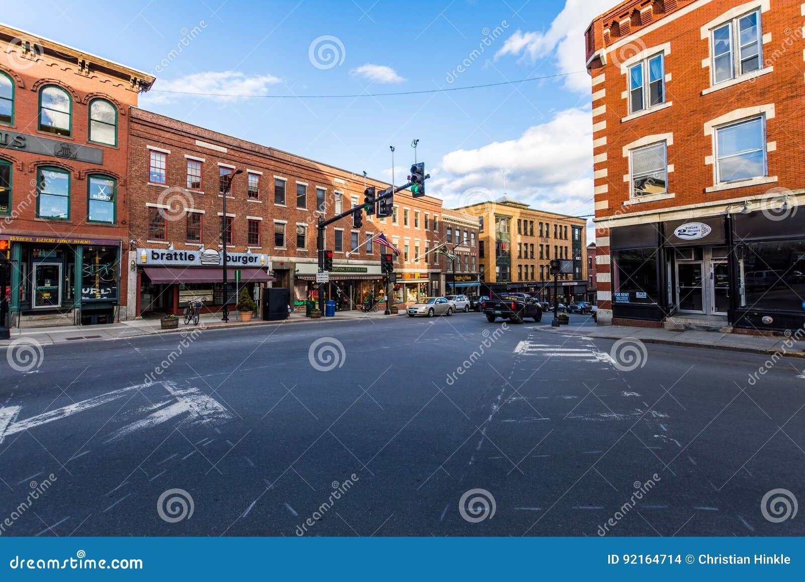 Brattleboro, Vermonts Small Cozy Downtown Area Editorial Stock Image ...