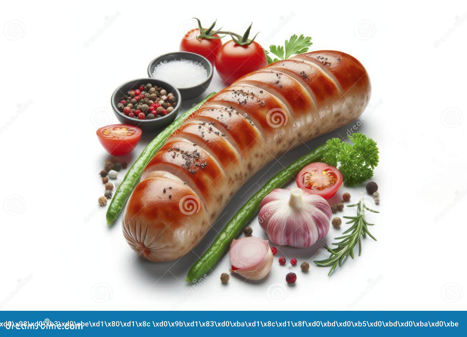 Bratwurst Isolated On White Background. Ai Generative Royalty-Free ...