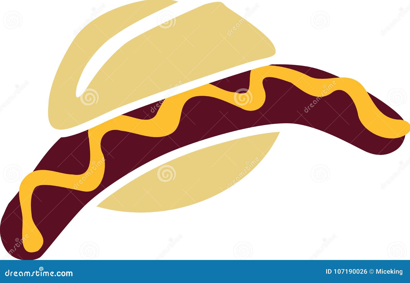Bratwurst Sausage with Mustard Stock Vector - Illustration of sausage ...