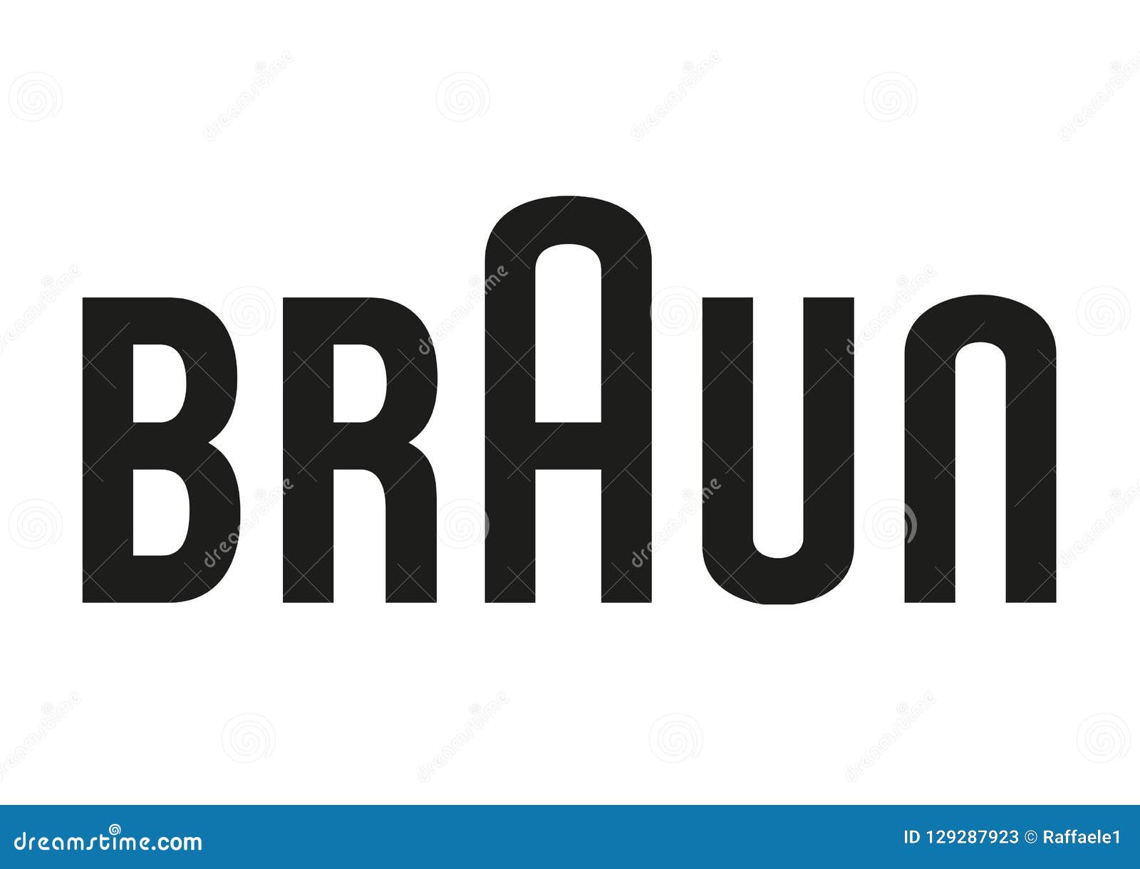 Braun Logo editorial stock photo. Illustration of black - 129287923