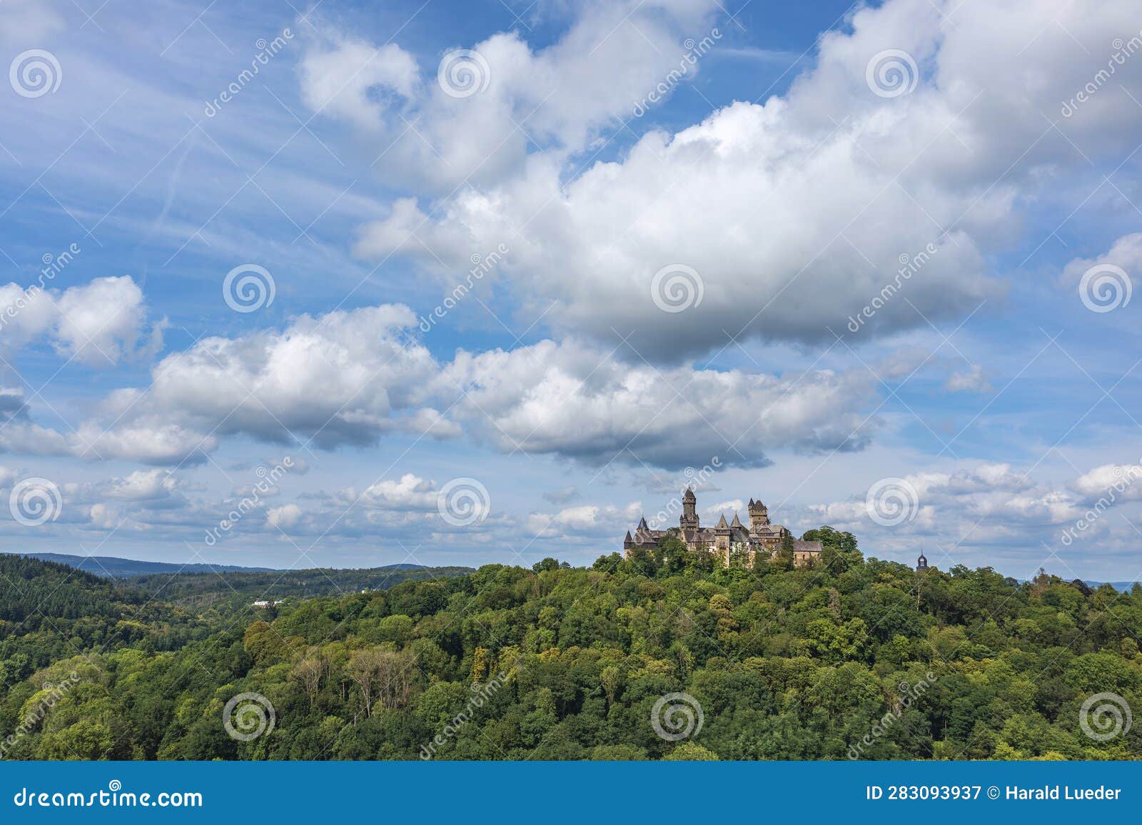 The Braunfels Castle in Hesse Germany Stock Image - Image of drone ...