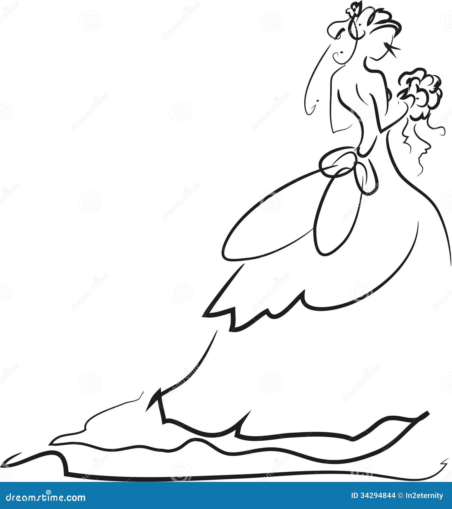 Braut vektor abbildung. Illustration von ehestand, schön - 34294844