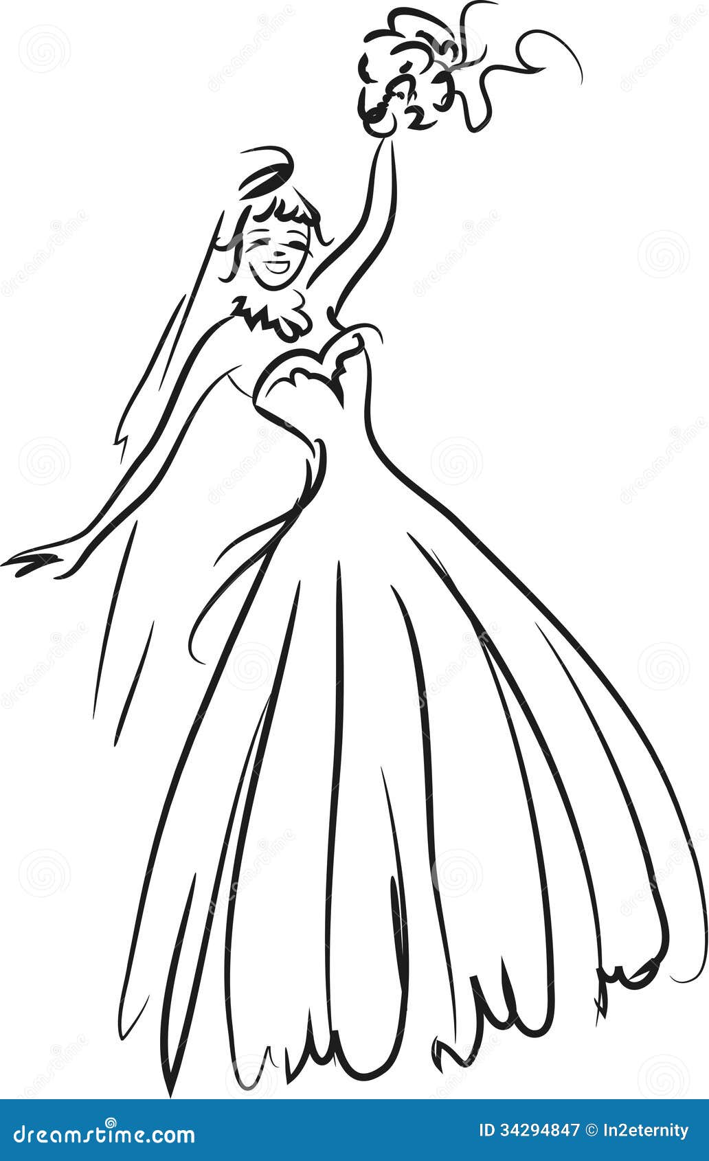 Braut vektor abbildung. Illustration von liebe, mode - 34294847