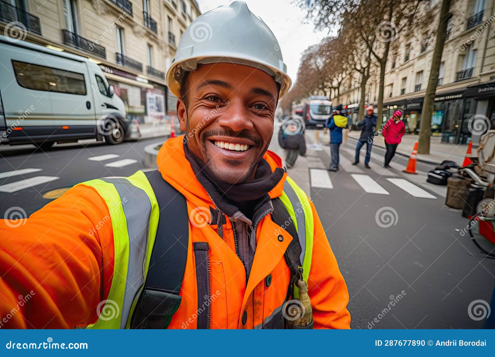 Brave Acts: Everyday Heroism of a GRDF Gas Worker. Stock Illustration ...