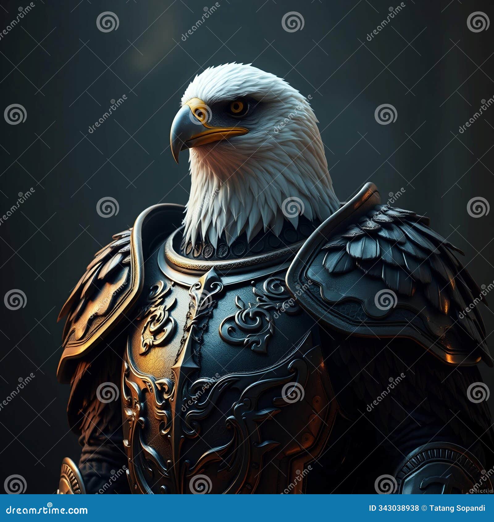 A Brave and Brave Eagle Dressed in War Lord Stock Illustration - Illustration of dressed, lord ...