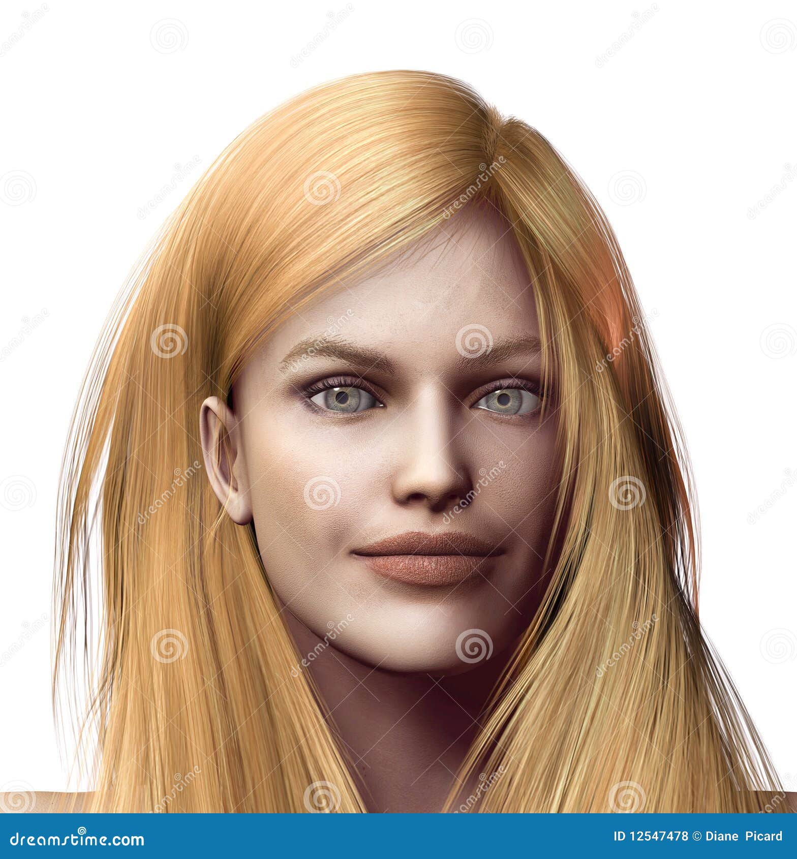 Brave Face stock illustration. Illustration of blond - 12547478
