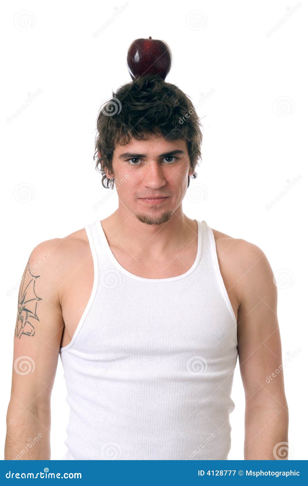 Brave Man stock image. Image of wife, adult, young, apple - 4128777