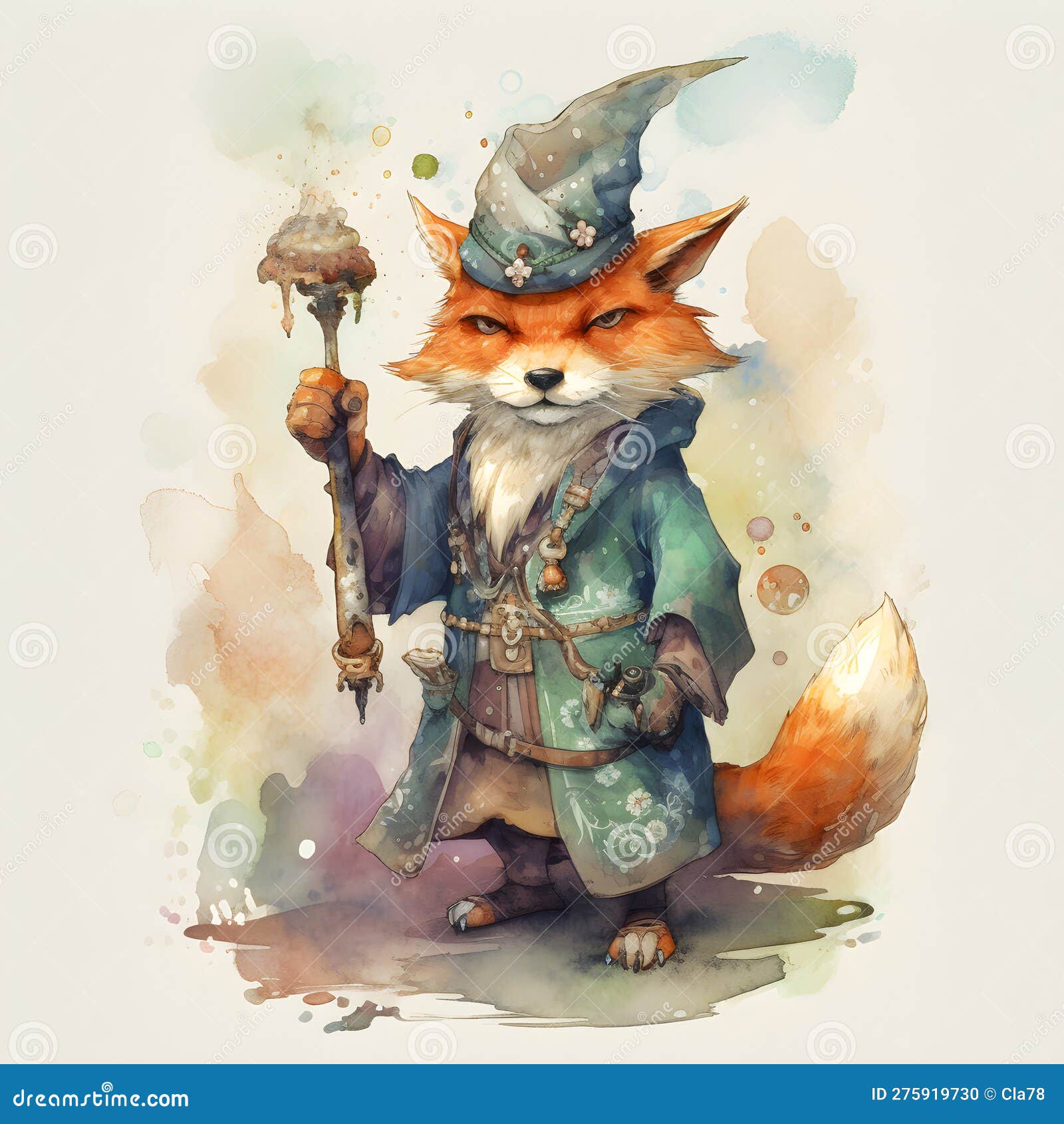 Mystical Wizard Embraces Technology, 95 Characters. Stock Photo ...