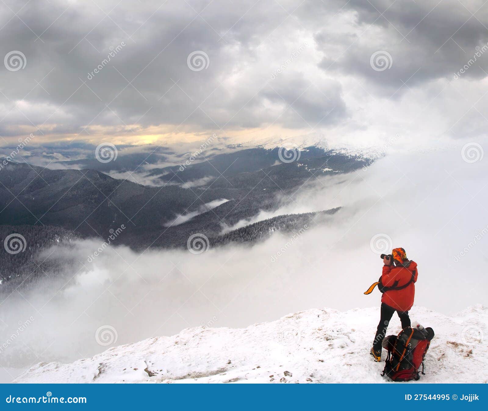 Brave photographer stock image. Image of carpathian, mountain - 27544995