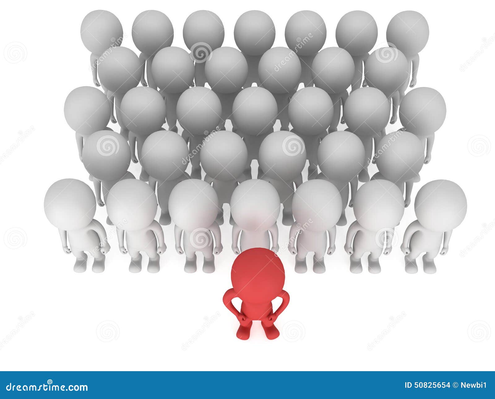 Brave Red Leader before a Crowd Stock Illustration - Illustration of ...