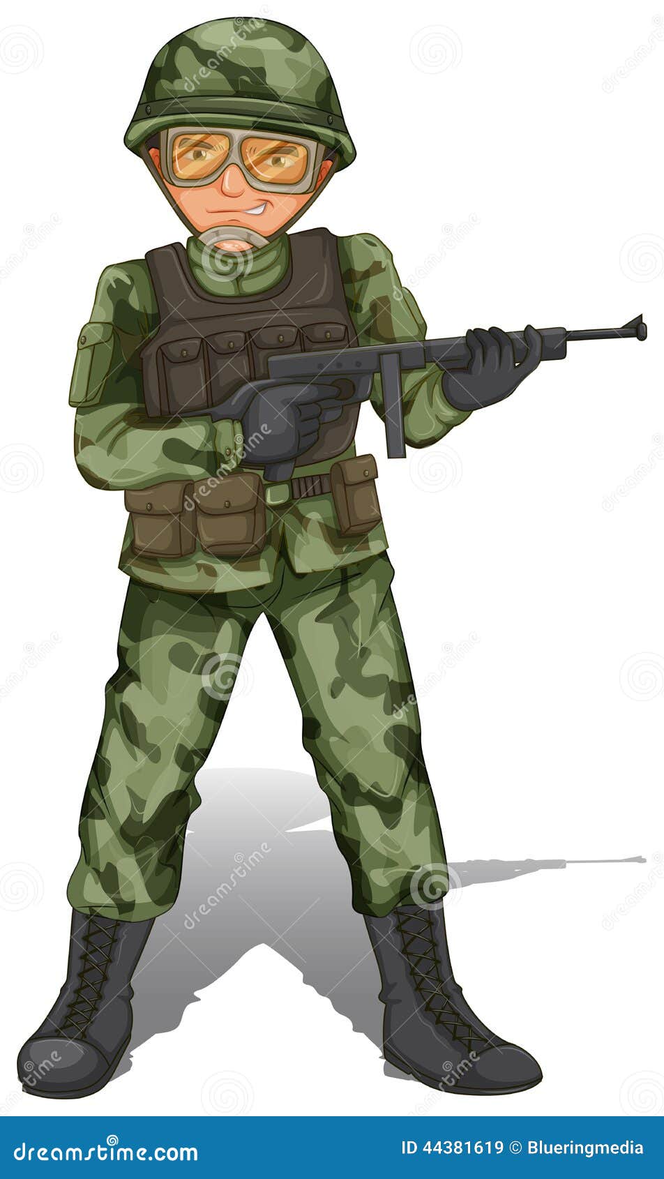 A brave soldier stock vector. Illustration of battlefield - 44381619