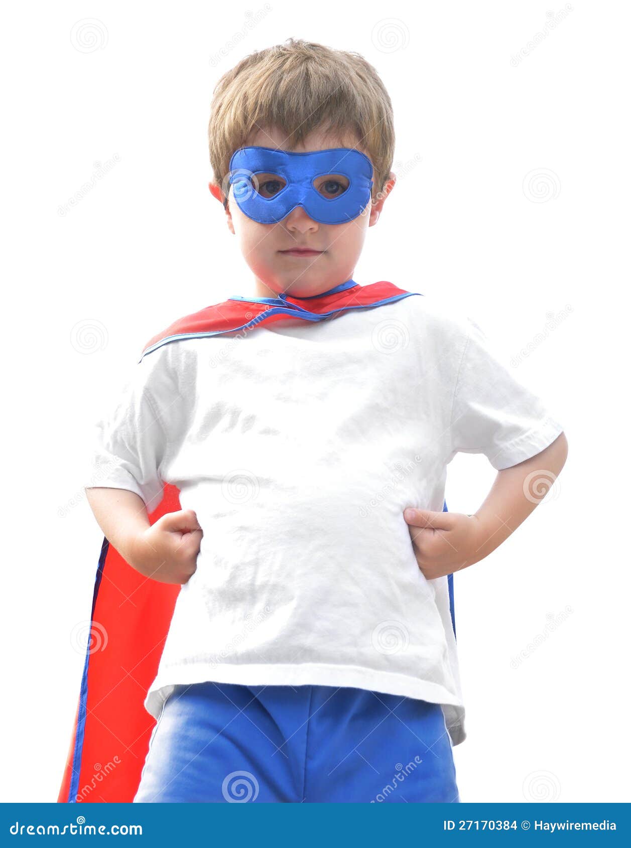Brave Super Hero Boy on White Stock Photo - Image of hero, pretend ...