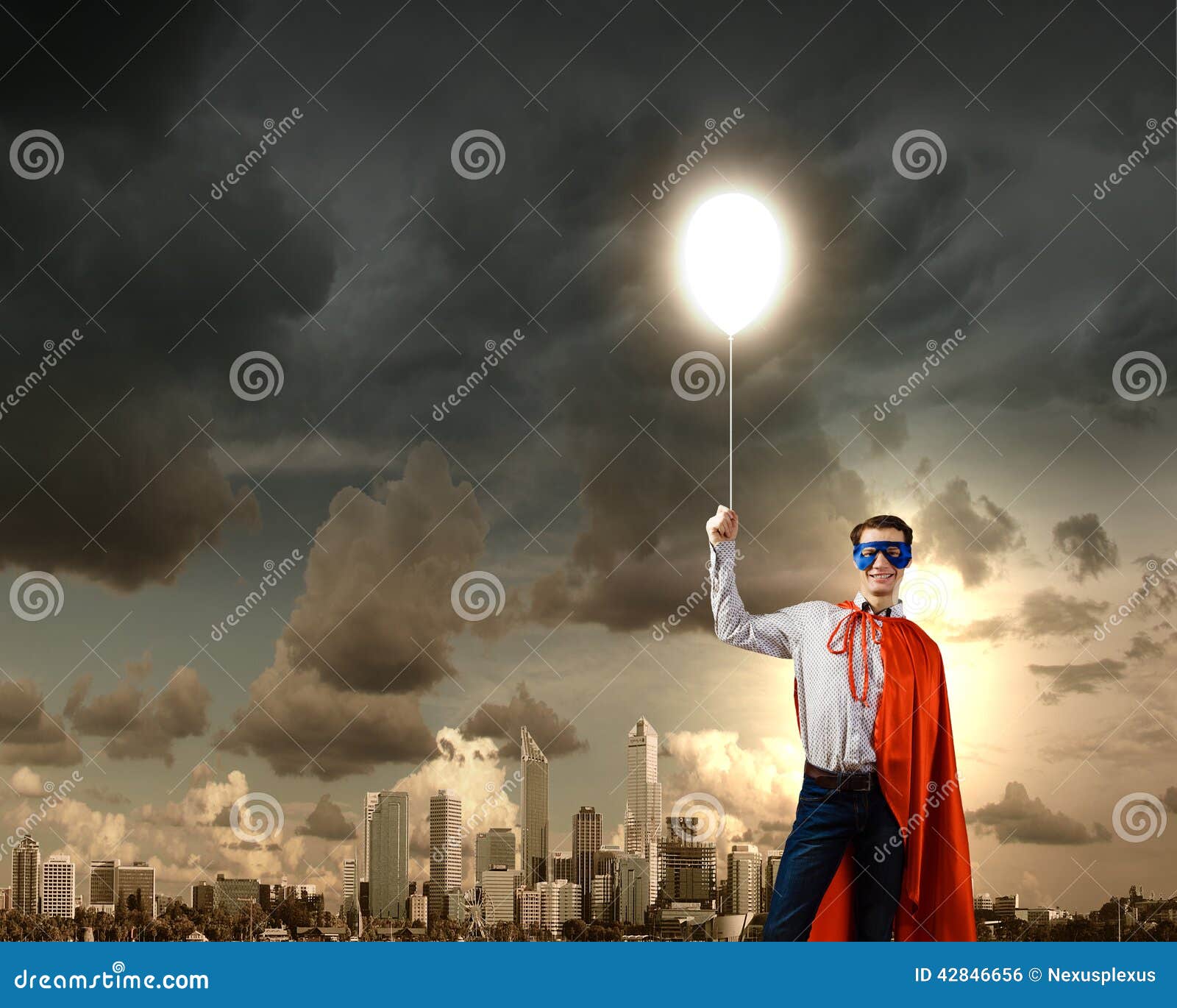Brave superhero stock photo. Image of caucasian, courage - 42846656