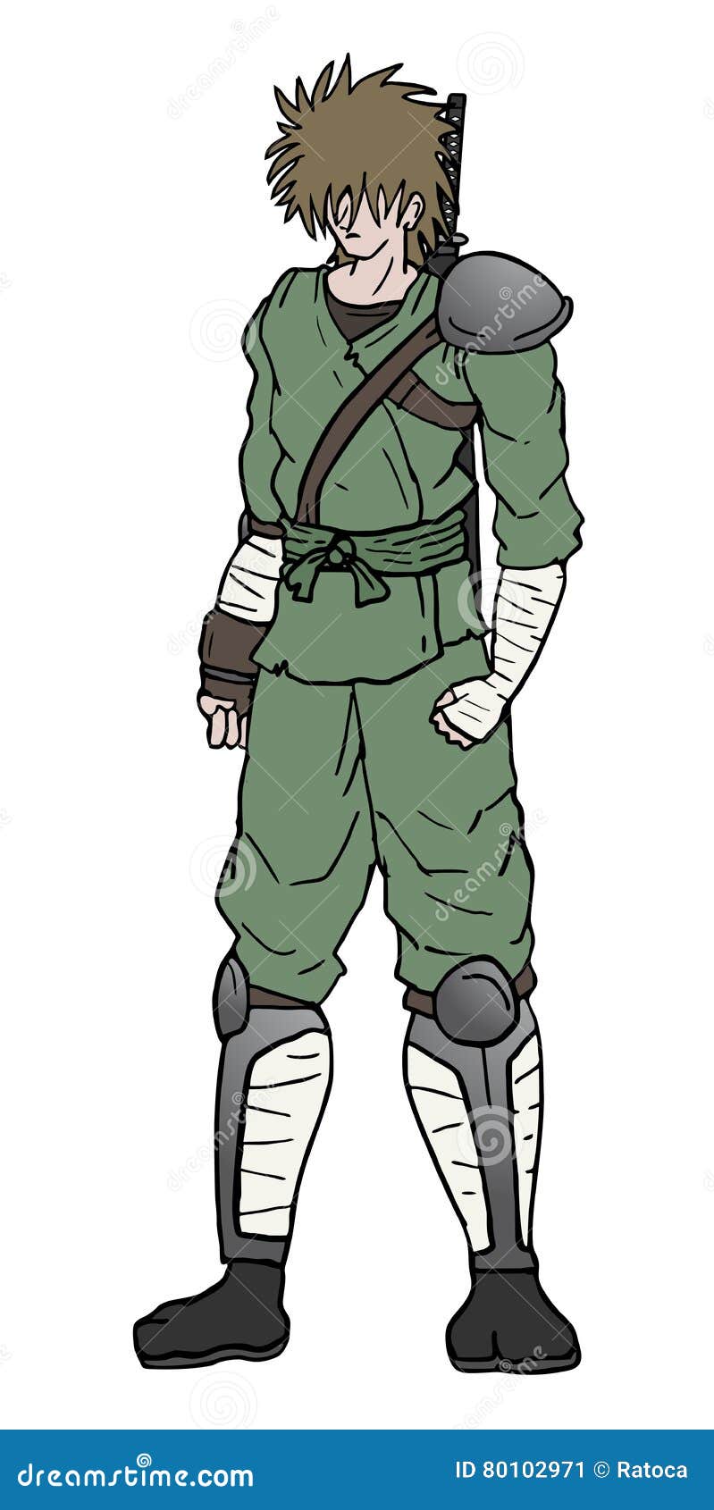 Brave warrior stock vector. Illustration of cartoon, strong - 80102971