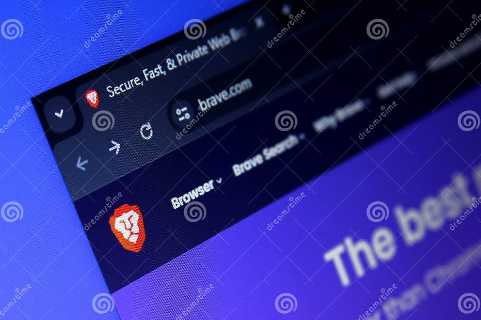 Brave web browser logo editorial stock photo. Image of news - 301295883