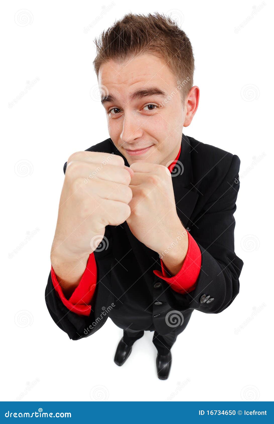 Brave young man stock photo. Image of hand, angle, show - 16734650